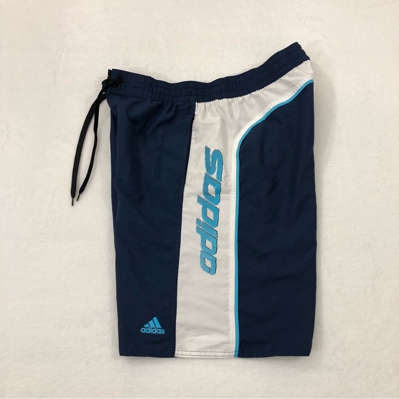 adidas | Swim | Adidas Navy Blue White Surf Swim Beach Mesh Lined ...